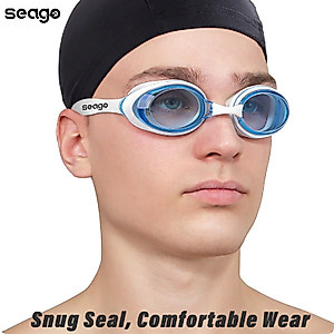 Swimming Goggles 2 Pack Swim Goggles Anti Fog Goggles Adult Swimming UV Protection Fit for Adult Men Women Youth Junior, No Leaking Soft Silicone Seal Flat Lens Clear Vision, 3 Sizes of Nose Bridge
