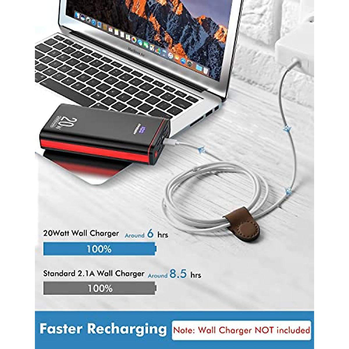 Ayeway Battery Pack USB C Portable Charger PD 20W Fast Charging 26800mAh Power Bank with Type C Output,External Battery Phone Charger for iPhone 13,14,MacBook,Samsung Galaxy,Camping Lantern,USB Fan.