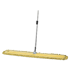 48 Inch Yellow Dust Mop with Metal Handle and 48 Inch Dust Mop Refill Bundle - 2 Mop Sets and 4 Refills
