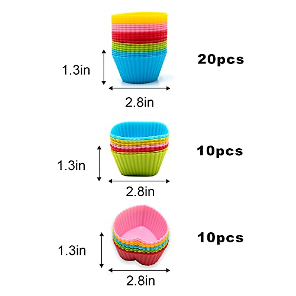 40 Pcs Silicone Lunch Box Dividers, Bento Bundle Lunch Box Dividers for Kids Lunch Accessories，Bento Box Accessories for Kids，reusable.