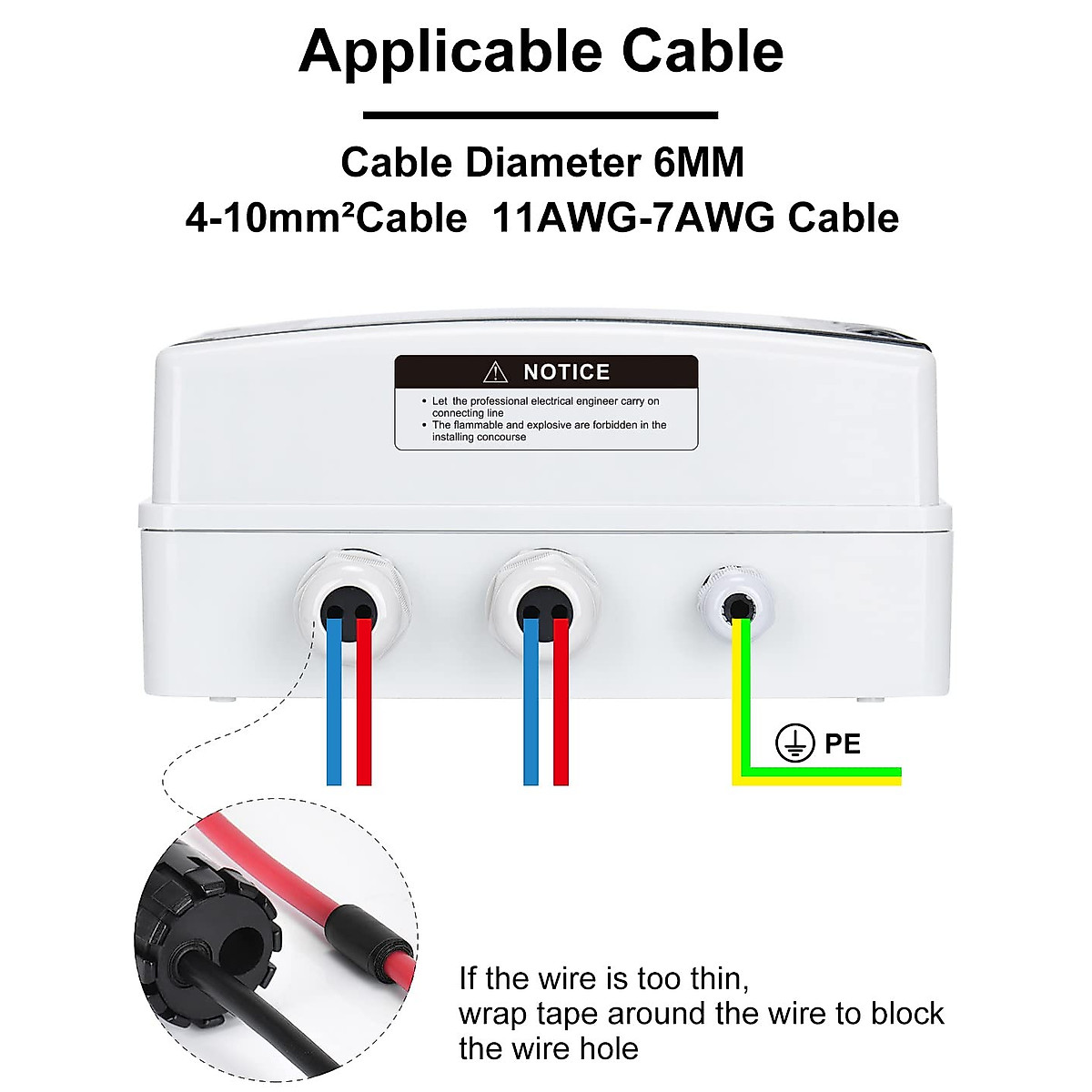 DIHOOL Off Grid Solar Power Systems AC 220V Breaker Box Solar Disconnect Switch pv Combiner Box on Off Grid Living Supplies