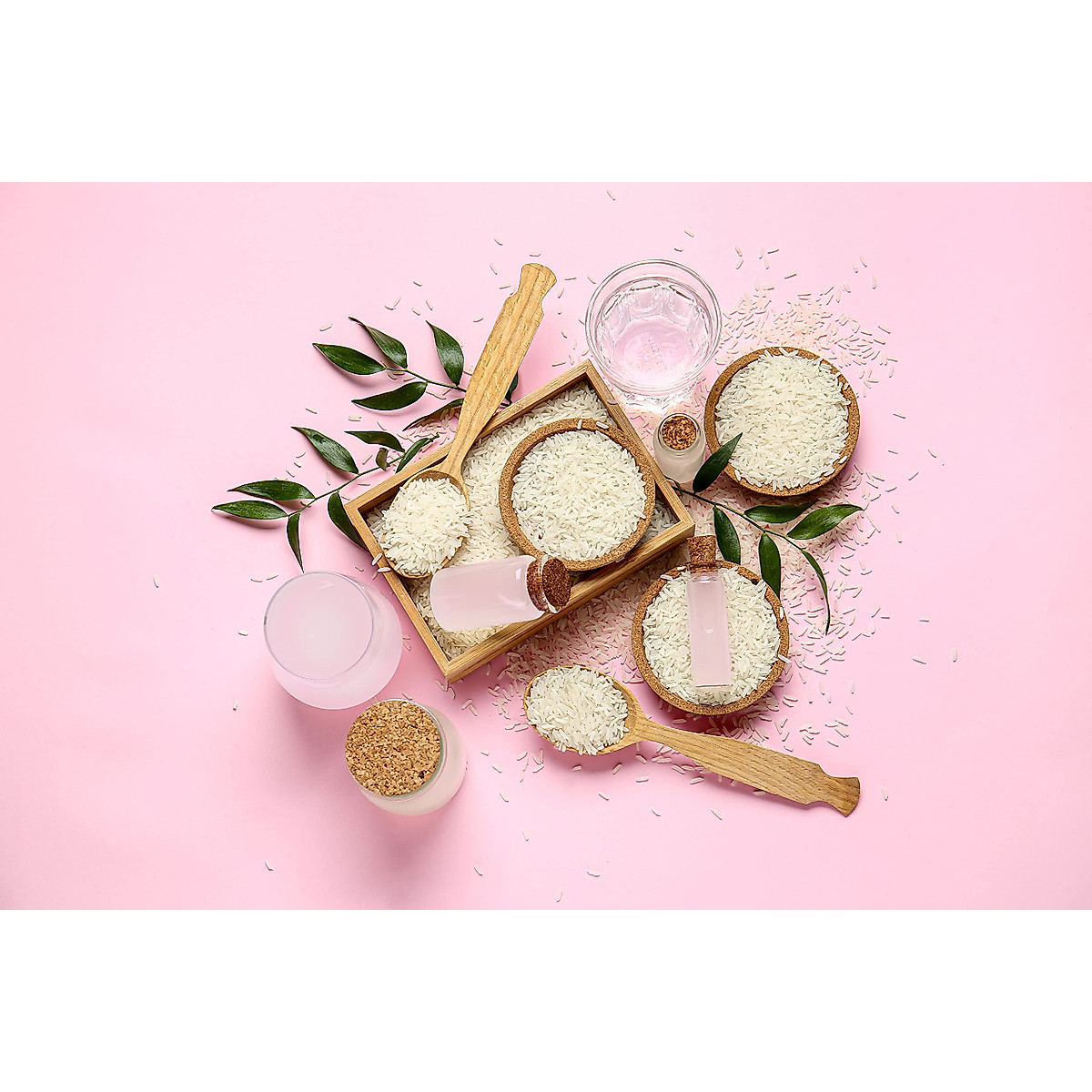 Rice Water Hair Growth Mixture - 100% Natural, Extra Strength, Herbal Mist, Spray, Conditioner for Hair, Scalp, Locs, Dreads, Dry, Oily, Brittle - Fermented, Aloe Vera, D-Panthenol, Antioxidants -