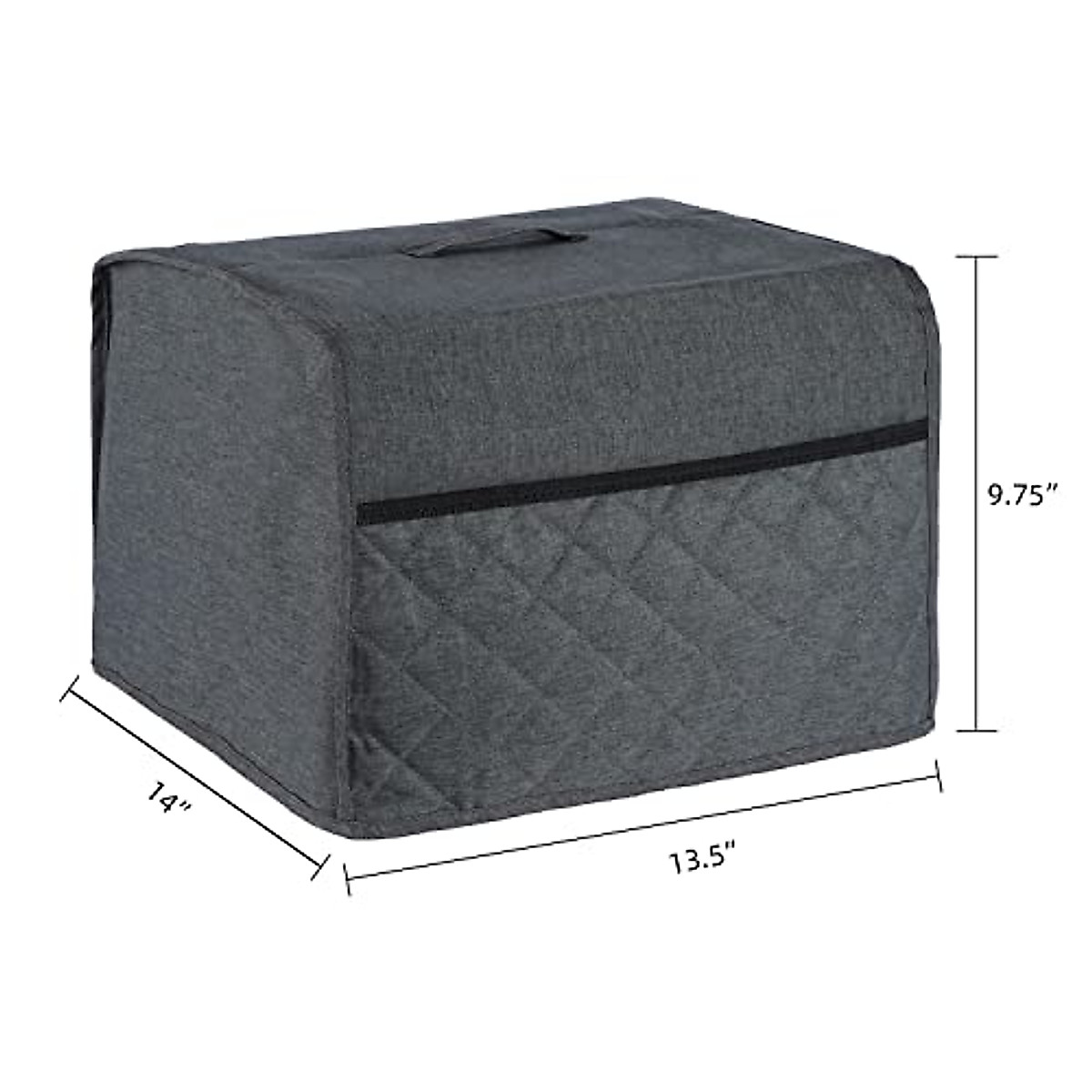 Dust Cover Compatible with Ninja Foodi Grill(AG301,AG302,AG400),Cover with 2 Accessory Pocket,Waterproof,Easy Cleaning,(Grey)