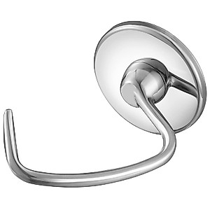 Gdrtwwh Stainless Steel Dough Hook Attachment for KitchenAid 4.5-5 Quart Tilt-Head Stand Mixer,Replacement Parts Bread Hook, Dishwasher Safe(Replace K45DH)