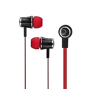 LSD in Ear Headphones Earphones Wired Earbuds 3.5mm Bass Stereo Headsets with Microphone & Remote Control Earpieces for iPhone, IPad, Android Smartphones, Mp3/mp4 Player, Laptop, Tablet, Etc. (Red)