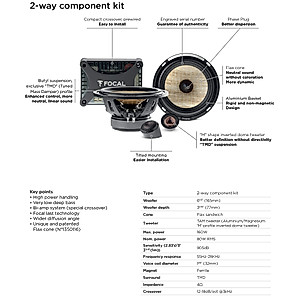 Focal PS 165 FXE 6.5" Flax Evo 2-Way Bi-Amplified Component Kit, Pair