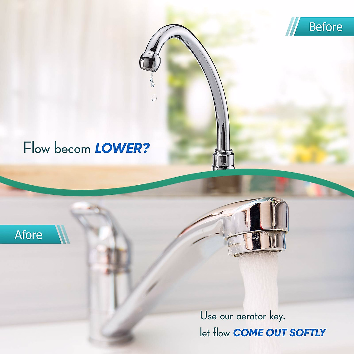 Faucet Aerator Key Removal Wrench Tool with 5 Sizes M16.5, 18.5, 21.5, 22.5, 24 Recessed Aerator Key Sink Aerator Wrenches for Cache Aerators Blue (5)