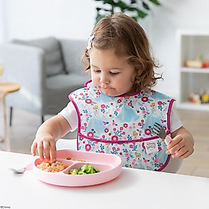 Bumkins Disney Bibs for Girl or Boy, SuperBib Baby and Toddler for 6-24 Months, Essential Must Have for Eating, Feeding, Baby Led Weaning, Mess Saving Waterproof Soft Fabric, 2-pk Princess