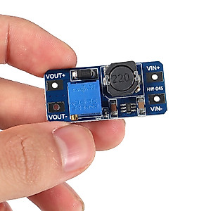 12pcs DC-DC Step Up Boost Converter MT3608 Module 2A Adjustable Step Up Voltage Regulator Board Input Voltage 2V-24V to 5V-28V Output Voltage (Without USB Connector)
