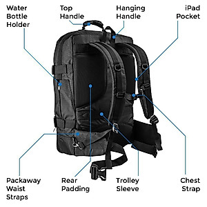 Cabin Max Metz Plus Laptop Bag Carry on Luggage Compatible 22x14x9