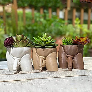 HFEHSKJ Body Vases for Decor, Unique Planter Resin Male Body Plant Pots, Unique Succulents Pot for Home Table Garden