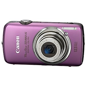 Canon PowerShot SD980IS 12.1MP Digital Camera with 5x Ultra Wide Angle Optical Image Stabilized Zoom and 3-inch LCD (Purple)
