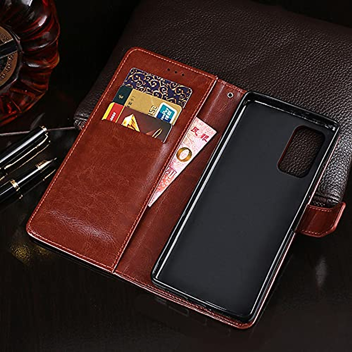 TienJueShi Blue Book Stand Retro Flip Leather Protector Phone TPU Silicone Case for Oppo Reno 6 Pro 5G 6.55 inch Gel Cover Etui Wallet