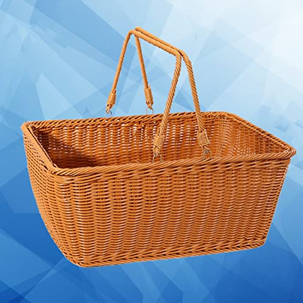 Alipis Sundries Flower S Shape Store Shopping Bincookie Lid with Party Wicker Wine Light Practical Woven Vase Organizer Bags Household and Willow Bamboo Candy Vegetable Bin Easter Bread