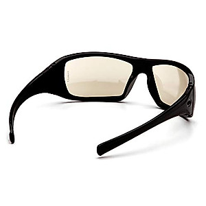 Pyramex Goliath Safety Eyewear, Black Frame, Indoor/Outdoor Mirror Lens