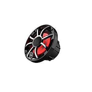 wet sounds | REVO 6-XSB-SS | High Output Component Style 6.5" Marine Coaxial Speaker with RGB Backlighting and Black Stainless Steel Grille