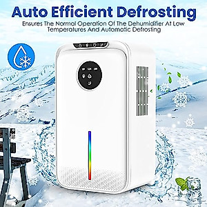 Lonxfy 95OZ Dehumidifiers for Home, 720 Sq.ft Portable Dehumidifier With Drain Hose Auto Defrost, Dehumidifiers for Room, Sleep Mode Quiet Small Dehumidifiers for Bedroom Bathroom Basements Closet RV