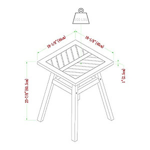 Walker Edison AZOWVINRCBR-3 Antigua Modern 3 Piece Chevron Solid Acacia Wood Outdoor Rocking Chair Set, Brown
