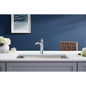 Kohler 30468-CP Rival Single Handle Pull-Out Kitchen, Laundry, Utility Sink Faucet, Polished Chrome, 1.5 gpm