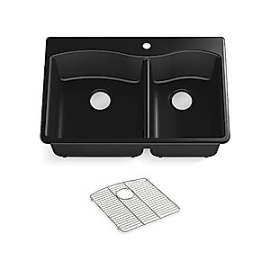 Kohler 28002-1-CM1 K-28002-1-CM1 Kennon Kitchen Sink, 33 in, Matte Black