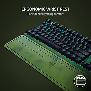 Razer BlackWidow V3 Mechanical Gaming Keyboard: Green Mechanical Switches - Tactile & Clicky - Chroma RGB Lighting - Compact Form Factor - Programmable Macros - Halo Infinite