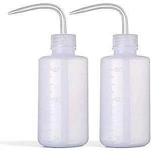 Hatonseyan Wash Bottles - 2pcs 250ml Safety Wash Bottle Watering Tools, Economy Plastic Squeeze Bottle for Medical Label Tattoo Supplies Green Soap Cleaning Washing Bottle