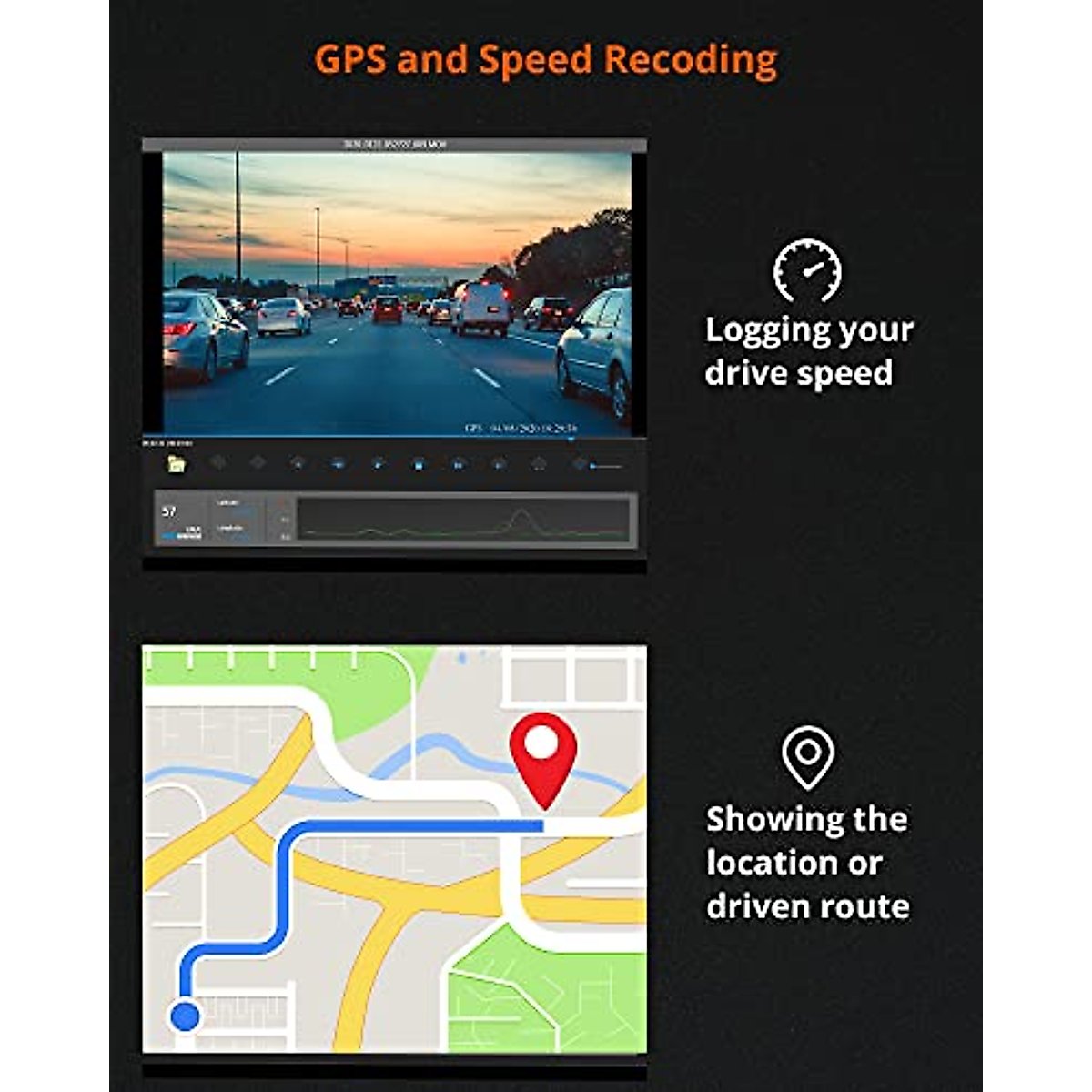 Kingslim D1 pro Dual Dash Cam 4K Record Inside - Front and Inside Dash Camera GPS WiFi for Cars Uber Truck, Dashcam with Infrared Night Vision, G-Sensor, Loop Recording(Upgraded Version)