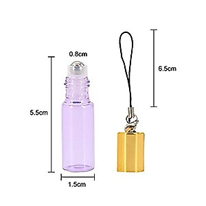 Mavogel Essential Oil Roller Bottles - 24 Pack 5ml Pearl Colored Glass Roller Bottles with Stainless Steel Roller Balls, Essential Oil key Opener and Droppers Included