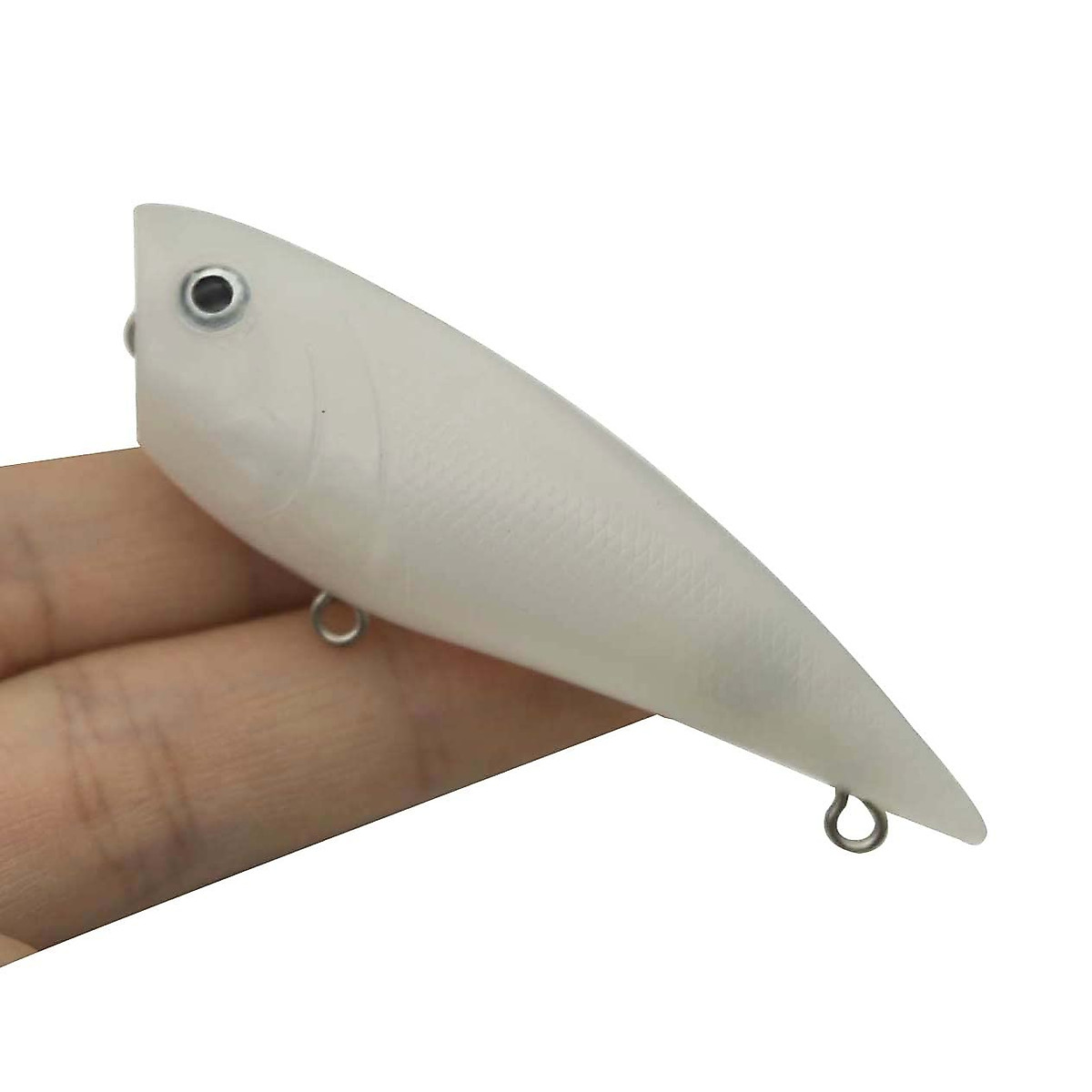 10PCS Unpainted Lure Blanks 6.36g 6.8cm with Free 5mm Eye Crankbait Simulation Blank Body Clear Hard Baits Trout Salmon Minnow Lure Popper Lures Topwater Freshwater YB130