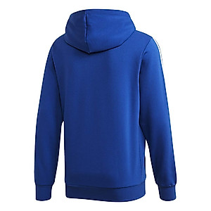 adidas Male Essentials 3-Stripes Full-Zip Fleece, Team Royal Blue/White , L