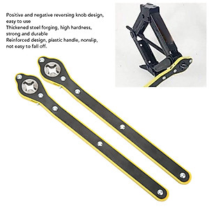 Auto Labor-Saving Jack Ratchet Wrench, Universal 360 Degree Swivel Tire, Pair 13.4in Car Jack Ratchet Wrench Labor Saving Tire Wheel Lug Wrench Repair Tool for Cars SUVs Trucks