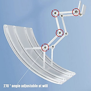 VIOKKO Air Conditioner Deflector for Window Units, Universal Adjustable Air Conditioning Deflector Anti-Wind Baffles Anti Direct Blowing Windshield Wind Guide, 20.83"x10.61" Freely Cut, White