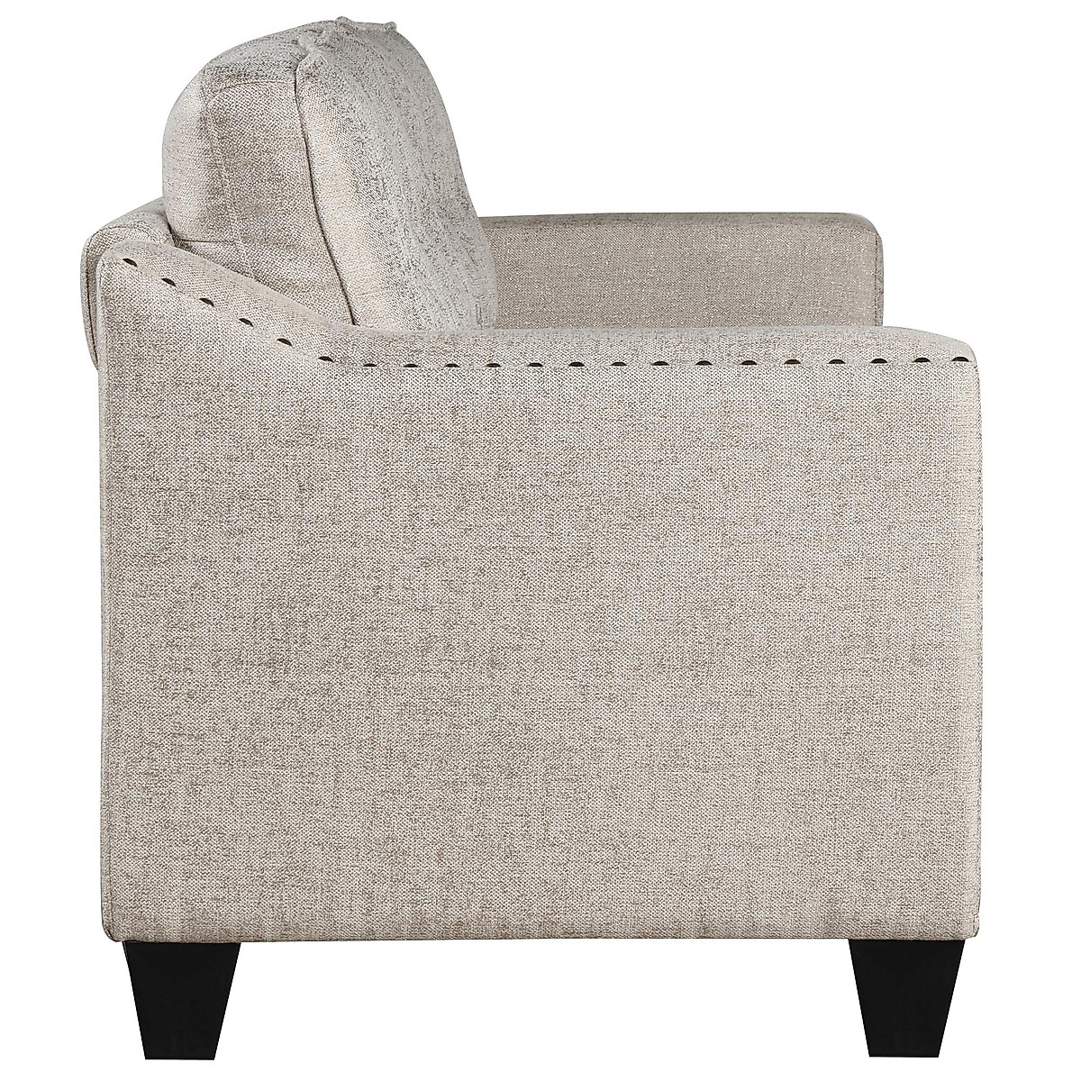 3Pieses Mid-Century Modern Sofa Sets Linen Fabric Tufted Back Sofa&Couch Include 3 Seaters Couch, Loveseat and Armchair with Rivets Rivets for Home Apartment Office Living Room