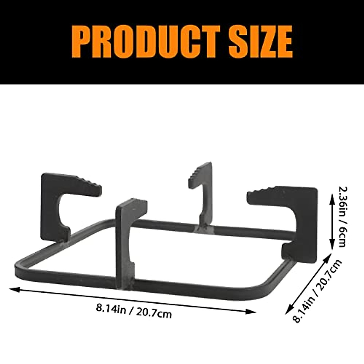 Hemoton Cast Iron Wok Support Ring Cooktop Range Pan Holder Stand Stove Rack Milk Pot Holder Kitchen Gas Stove Rack Accessories (Black)