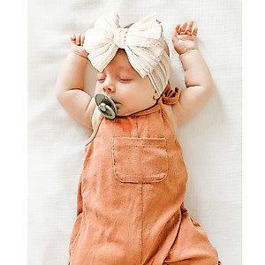 Niceye Handmade Baby Headbands Soft Stretchy Nylon Hair Bands with Bows for Newborn Infant Baby Toddler Girls- Pack of 6