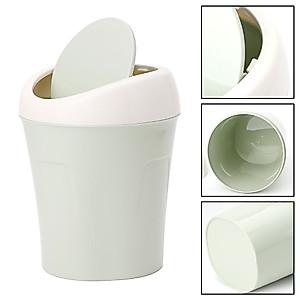 Jetamie Mini Desktop Garbage Can Trash Waste Bin Basket Dustbin Container Home Car Case for Kitchen Office Bathroom