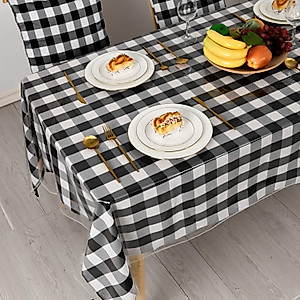 Hiasan Clear Plastic Tablecloth Rectangle - 100% Waterproof Oilproof Stain Resistant Wipeable Transparent Vinyl Table Cloth Protector, 60 x 84 Inch