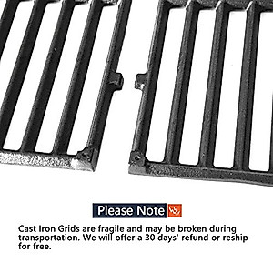 Hongso 19.5" Grill Grates 17.5" Flavorizer Bars for Weber Genesis 300 Series E-310 E-320 E-330 EP-310 EP-320 EP-330 S-310 S-330 Gas Grill (2011-2016 with Front Control Knobs) 7524 7621