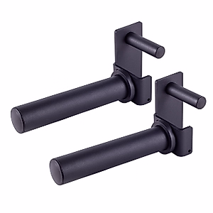 AmStaff Olympic Weight Plate Holder for Power & Squat Racks – Available 2x2 – 2.5x2.5 – 3x3 Inch Tube Sizes – Weight Plates Horn Storage Attachment for Power Squat Rack – (Pair) (3"x3" Tube Racks)