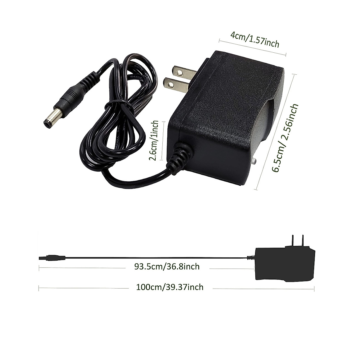 MTYTOT Universal 12.6V 1A Power Supply Adapter 100-240 AC to DC 1000mA 850mA 500mA with 2.5mm X 5.5mm DC Plug AC/DC Power Supply Transformer
