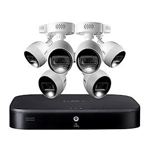 Lorex 4K 8-Channel 2TB Wired DVR System with 6X Active Deterrence Bullet Cameras