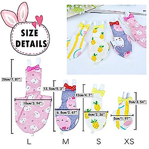 QBLEEV 4 Pack Bird Diaper, Soft Birds Flight Suits with Leash Hole, Washable & Reusable Parrots Nappies with Bowtie Decor, Breathable Pet Pee Pads for Budgie Parakeet, Cockatoos(4 Sizes)