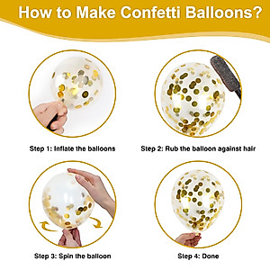 RUBFAC 120pcs Pink Gold Balloons Arch Garland Kit, 12 Inch Pink White Gold Party Balloons, Confetti Latex Balloons for Mother's Day, Birthday, Wedding, Baby Shower, Graduation Decorations