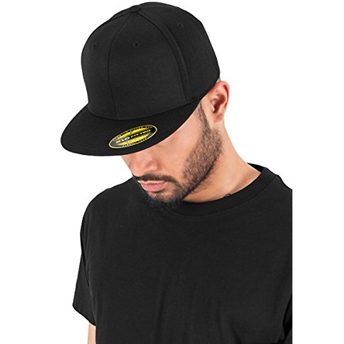 Flexfit Men's Premium 210 Fitted Cap, Black, Large/X-Large
