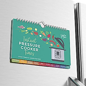 Willa Flare Electric Pressure Magnetic Cooker Cook Times Cheat Sheet (Large Font) - Reference Chart Compatible with Instant Pot and InstaPot + Perfect Hard-Boiled Egg Method, Cooking Tips and Tricks