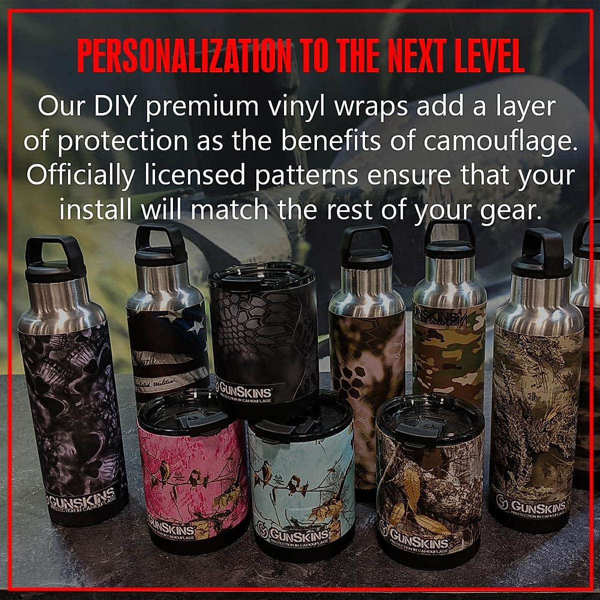 GunSkins XL Gear Skin - Premium Vinyl 24" x 50" Sheet - Install on Vehicles, ATVs, Bikes, and More - 100% Waterproof Non-Reflective Matte Finish - Made in USA - Proveil Victory Grey