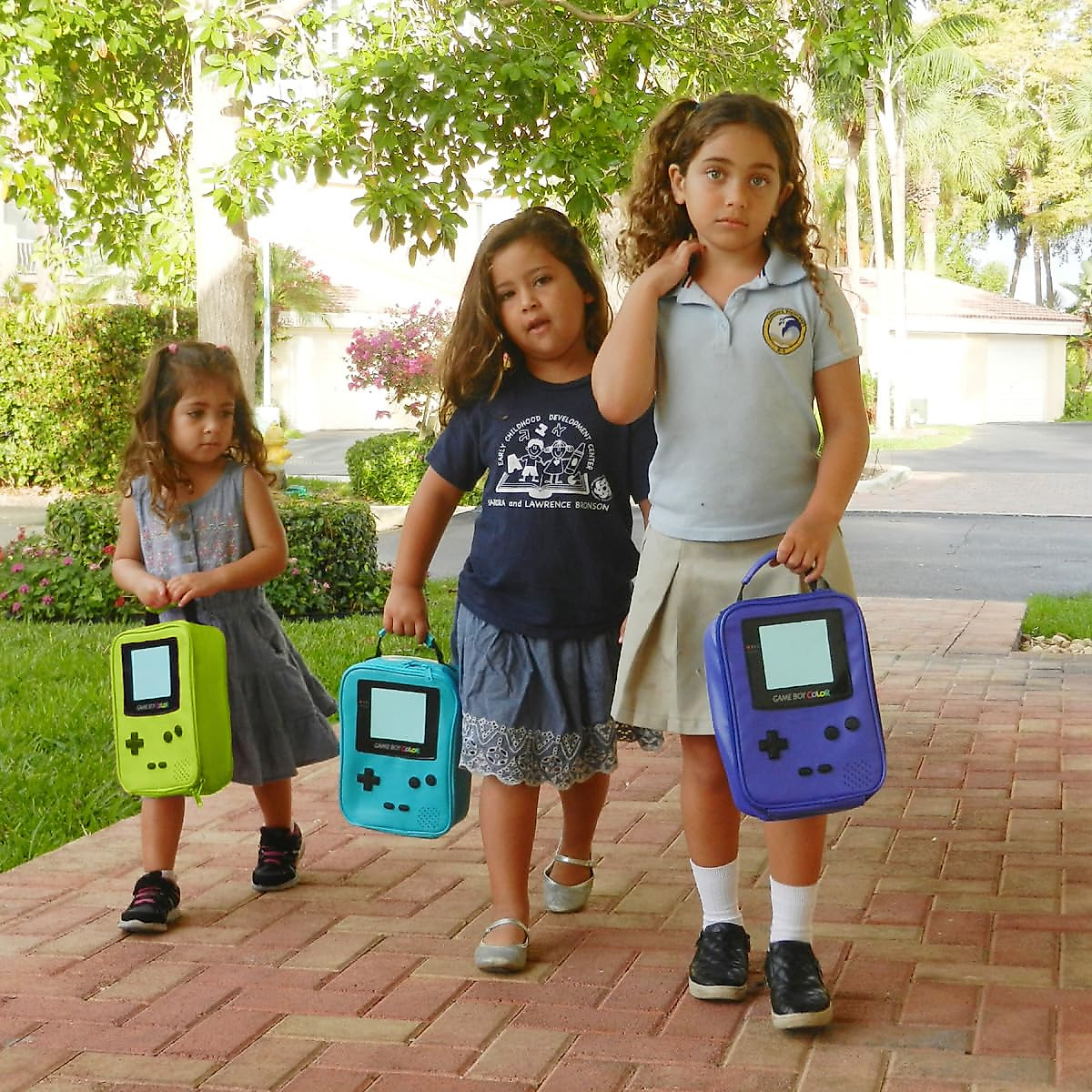 ONTESY Gameboy Leather Lunch Box Reusable Waterproof Thermal Insulated Cooler Bag Toy Bag for Boys Girls Kids Toddlers Teens Men Women (Teal)