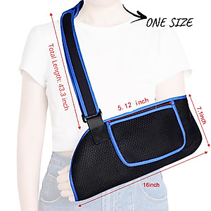 cnomg Adjustable Shoulder Sling Lmmobilizer Arm Sling for Shoulder Elbow Injury Sling for Arm Arm Slings for Shoulder Women Men