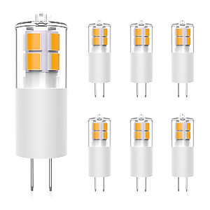 GOHDLAMP G4 LED Bulb 12V 3W Warm White - 6-Pack, Low Voltage Landscape Light Bulbs, JC Bi-Pin Base, Energy-Efficient 20W to 30W Halogen Replacement