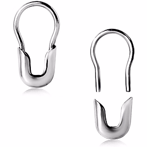 Luxe Modz BodyJewelryOnline Septum Cartilage Ring, Unique Safety Pin Design, Shaft Measures 16G (1.2mm), Length 5/16"(8mm), Standard Nose Piercings, Surgical Steel, Hypoallergenic, Scratch-Resistant